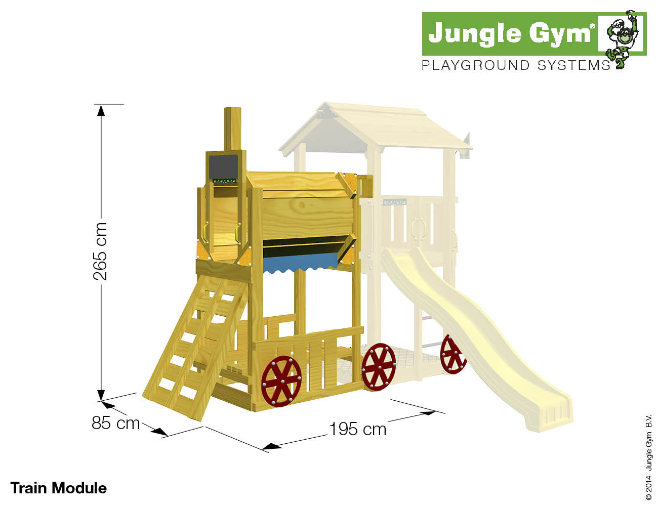 Jungle Gym Cottage Train Climbing Frame (Optional swing arm) | Garden ...