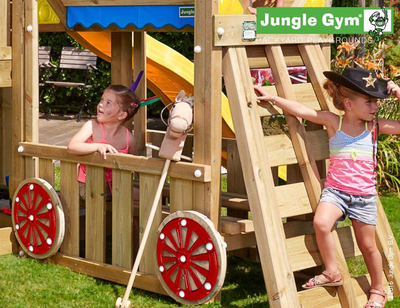 Jungle Gym Cottage Train Climbing Frame (Optional swing arm) | Garden ...