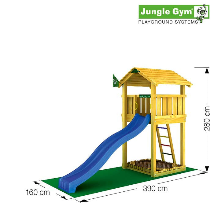 Jungle Gym Cottage Train Climbing Frame (Optional swing arm) | Garden ...